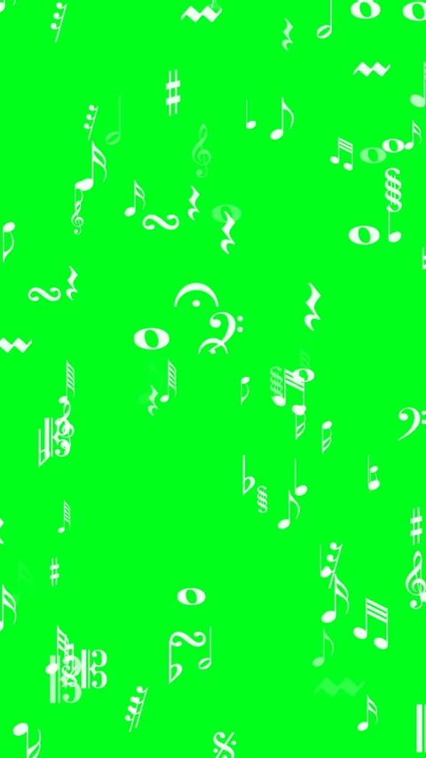 Music notes on green screen vertical vid... | Stock Video | Pond5
