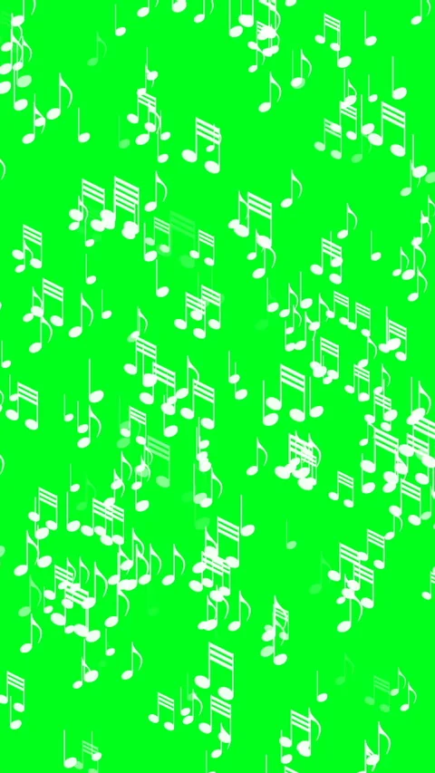Music notes on green screen vertical vid... | Stock Video | Pond5