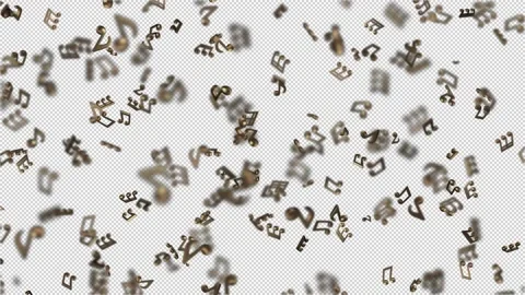 Music Notes Overlay in a 3D animation | Stock Video | Pond5