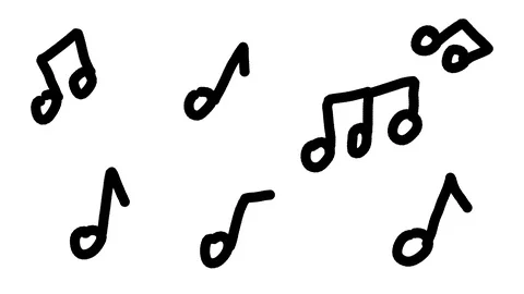 Music Notes Scribble Doodle Hand Drawn A... | Stock Video | Pond5