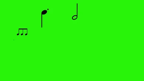 Music notes signs animation elements on ... | Stock Video | Pond5