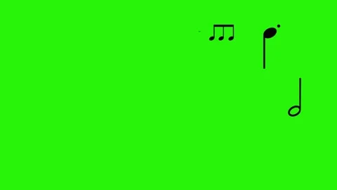 Music notes signs animation elements on ... | Stock Video | Pond5