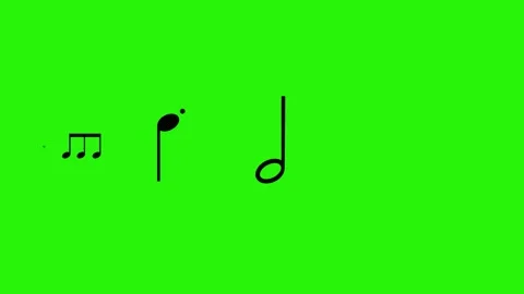 Music notes signs animation elements on ... | Stock Video | Pond5