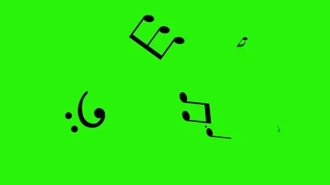 Music notes signs animation elements on ... | Stock Video | Pond5
