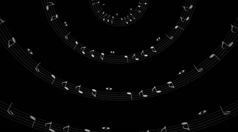 Scrolling Music Notes Staff Stock Video Footage | Royalty Free ...