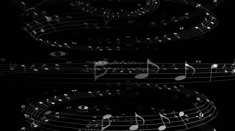 Scrolling Music Notes Staff Stock Video Footage | Royalty Free ...