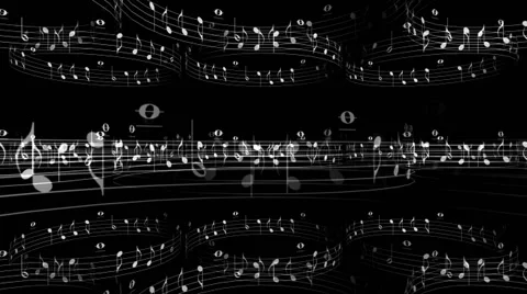 Scrolling Music Notes Staff Stock Video Footage | Royalty Free ...