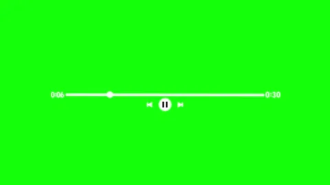 Music player progress bar. Green screen ... | Stock Video | Pond5