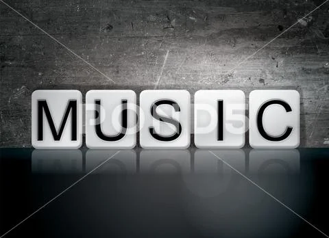 Music Tiled Letters Concept and Theme: Graphic #70086129