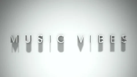 music vibes 3D title animation with shad... | Stock Video | Pond5