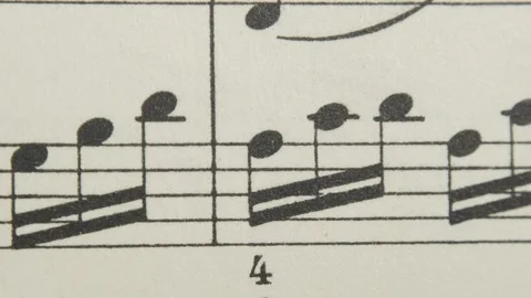 Musical background, sheet music. Stop mo... | Stock Video | Pond5