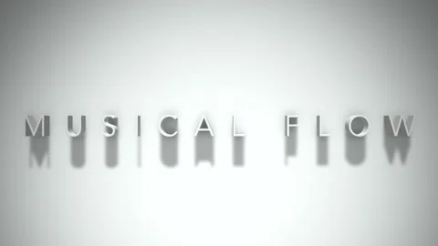 musical flow 3D title animation white te... | Stock Video | Pond5