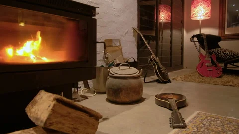 Musical instruments left strewn around a... | Stock Video | Pond5