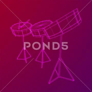 Musical instruments set. Rock band drum. Percussion musical instrument ...