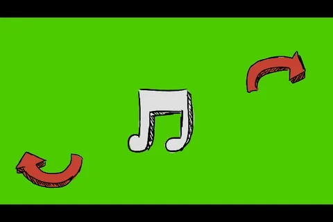 Music Notes Animation Red Stock Video Footage | Royalty Free Music ...