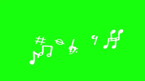 Musical note streaming up in melody. Mus... | Stock Video | Pond5