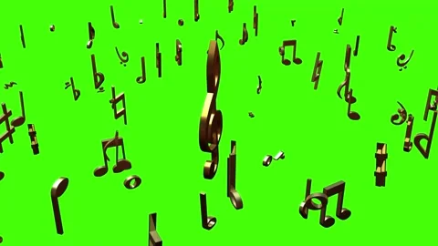 Musical notes and animation elements on ... | Stock Video | Pond5
