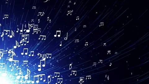 Musical Notes Animation, Rendering, Back... | Stock Video | Pond5