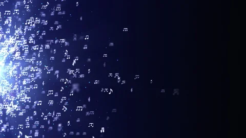 Musical Notes Animation, Rendering, Back... | Stock Video | Pond5
