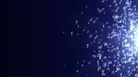 Musical Notes Animation, Rendering, Back... | Stock Video | Pond5