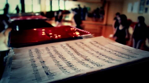 musical notes with effects | Stock Video | Pond5