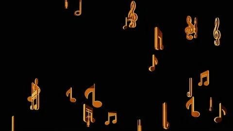 Musical Notes 3D Stock Video Footage | Royalty Free Musical Notes 3D ...