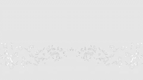 musical notes, fly out and scatter, anim... | Stock Video | Pond5