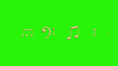 Musical notes signs elements animation, ... | Stock Video | Pond5