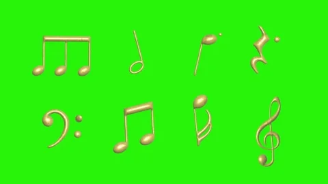 Musical notes signs elements animation, ... | Stock Video | Pond5