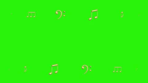 Musical notes signs elements animation, ... | Stock Video | Pond5