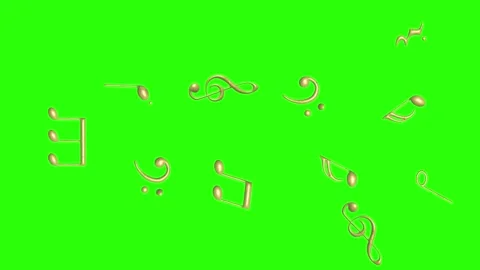 Musical notes signs elements animation, ... | Stock Video | Pond5