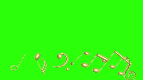Musical notes signs elements animation, ... | Stock Video | Pond5