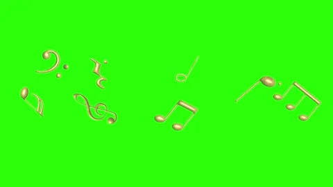 Musical notes signs elements animation, ... | Stock Video | Pond5