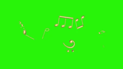 Musical notes signs elements animation, ... | Stock Video | Pond5