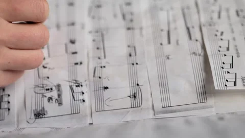 Musical symbols and signs.Music notes cl... | Stock Video | Pond5