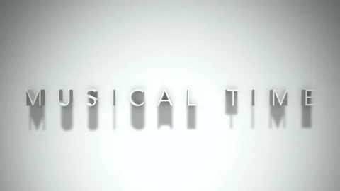 musical time 3D title animation white te... | Stock Video | Pond5
