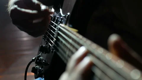 Musician, guitarist playing electric gui... | Stock Video | Pond5