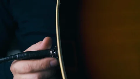 musician takes off quarter-inch jack fro... | Stock Video | Pond5