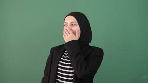 Muslim Girl To Yawn | Stock Video | Pond5