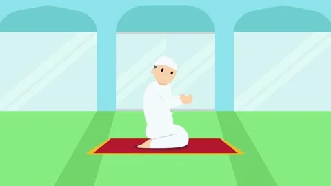 Muslim man animation praying in the mosq... | Stock Video | Pond5