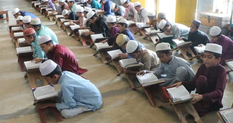 Muslim Students Recite The Holy Quran In... | Stock Video | Pond5