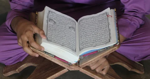 Muslim Students Recite The Holy Quran In... | Stock Video | Pond5