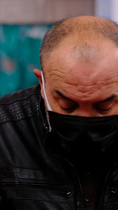 Muslim turning his head mosque Ramadan M... | Stock Video | Pond5