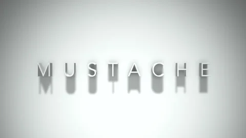 mustache 3D title animation with shadows... | Stock Video | Pond5
