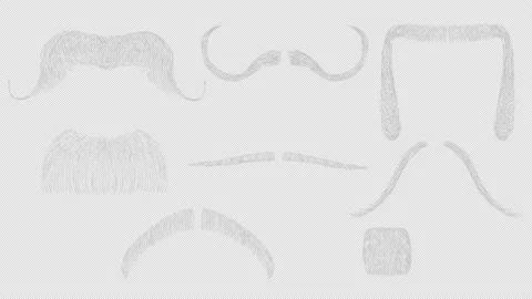 Mustache line doodle animation | Stock Video | Pond5