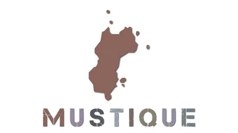 Mustique map with paper regions. Animate... | Stock Video | Pond5