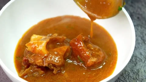 Mutton Bone Marrow Curry, Nalli Nihari ... | Stock Video | Pond5