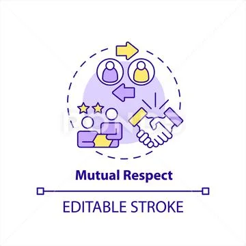 Mutual respect in workplace concept icon Illustration #219930548