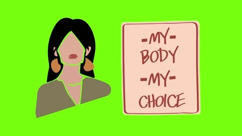 my body my choice female animated motion... | Stock Video | Pond5