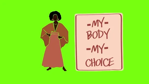 my body my choice female animated motion... | Stock Video | Pond5